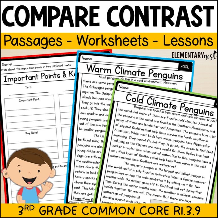 3rd Grade Compare And Contrast Nonfiction Texts RI.3.9