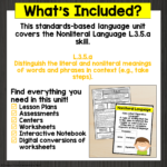 3rd Grade Figurative Language Activities L.3.5.a