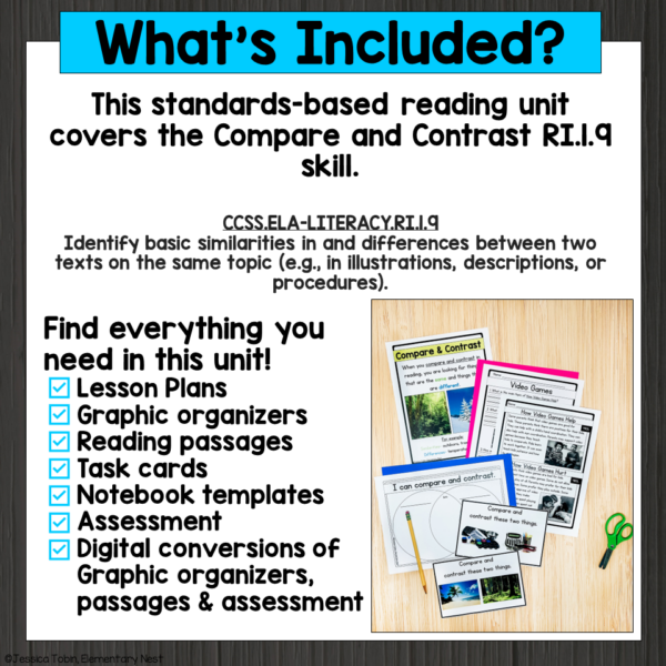 1st Grade Compare And Contrast Nonfiction Texts RI.1.9