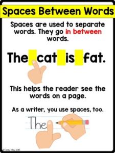 RF.K.1.c Spaces Between Words - Elementary Nest