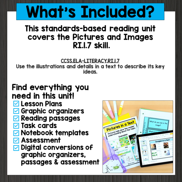 1st Grade Nonfiction Text Features Images RI.1.7