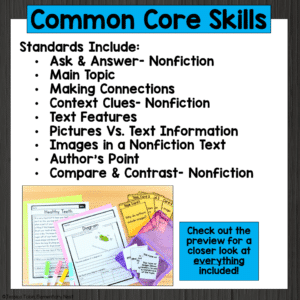 1st Grade Common Core Nonfiction Reading Bundle