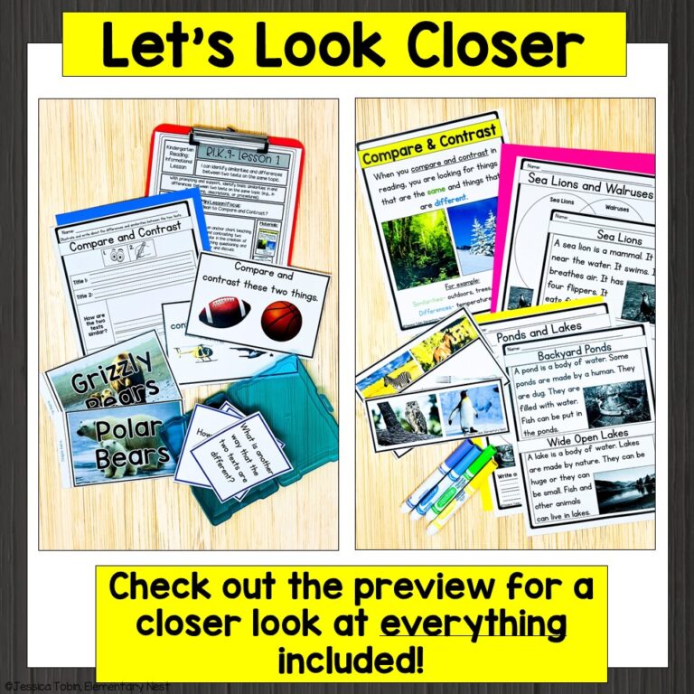 Kindergarten Compare And Contrast Nonfiction Texts RI.K.9