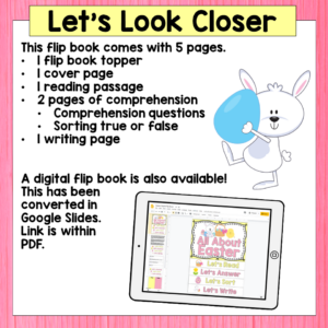 Easter Flip Book And Reading Activities