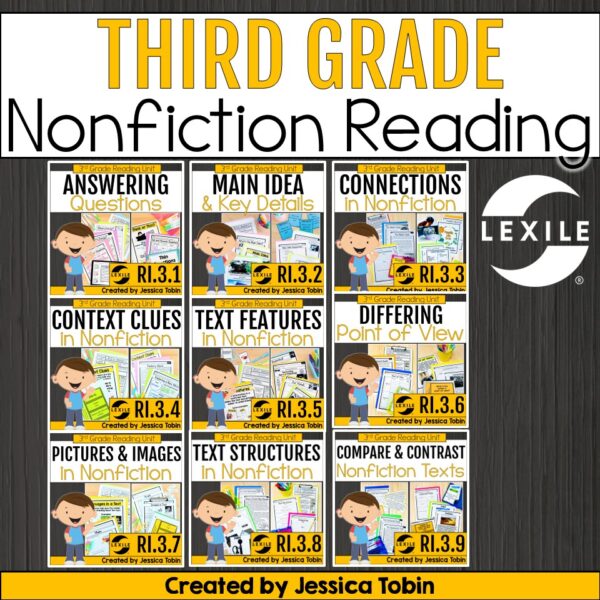 3rd Grade Common Core Nonfiction Reading Bundle