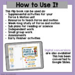 Force And Motion Flip Book Science Activities