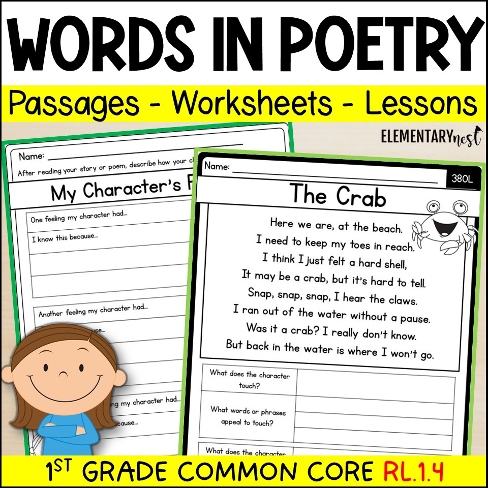 Poetry Words Feeling And Senses RL.1.4