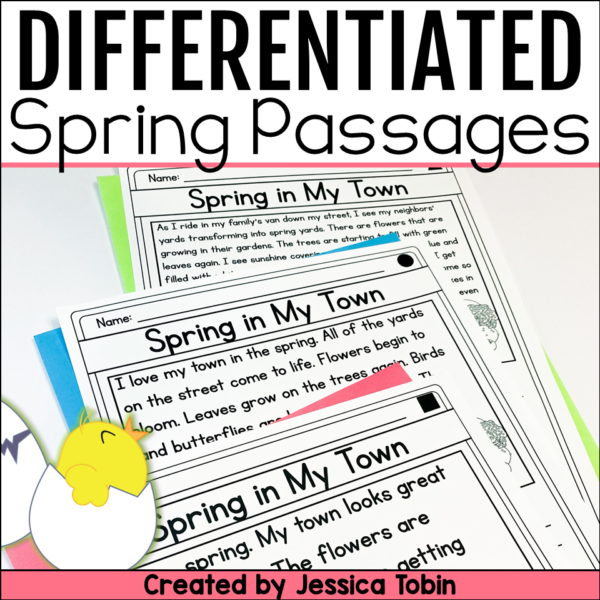 Differentiated Spring Reading Comprehension Passages