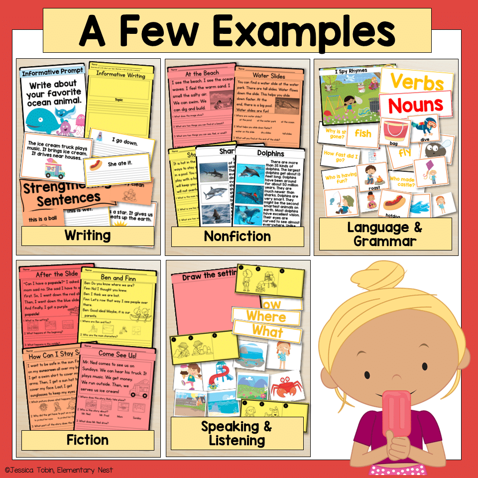 Kindergarten Summer ELA Activities