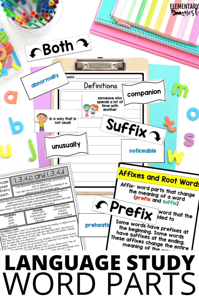 Reading Foundations Affixes Root Words Elementary Nest