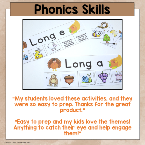 November Phonics Centers - Science Of Reading