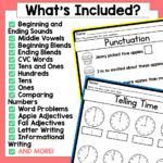 September Math And ELA Worksheets
