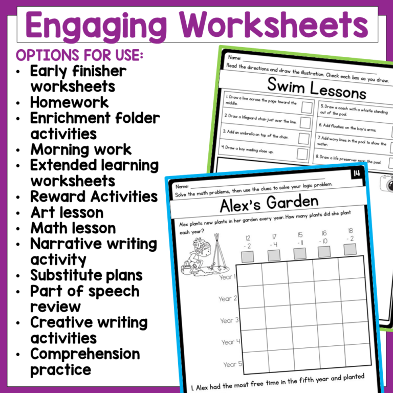Early Finishers Activities Bundle