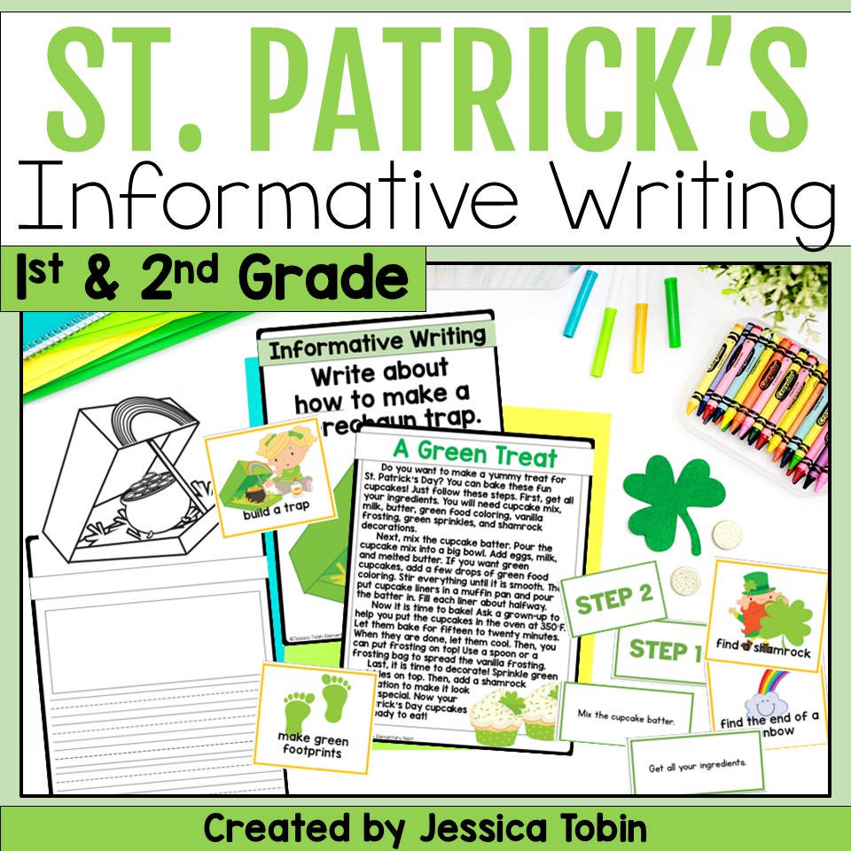 St. Patrick's Day Writing Activities 1st 2nd Grade