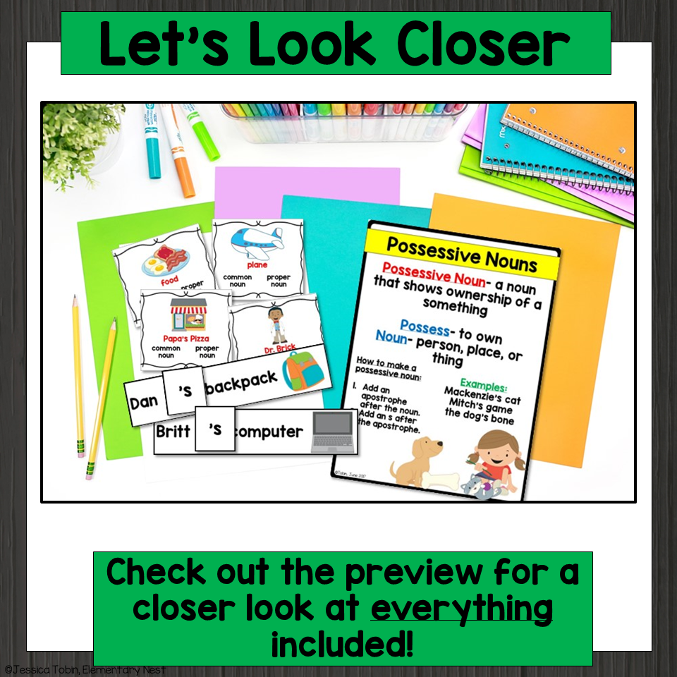 L.1.1.b 1st Grade Common And Proper Nouns Unit, Common Nouns, Proper Nouns