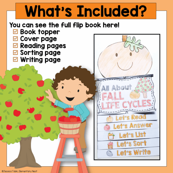 Apple Life Cycle And Pumpkin Life Cycle Reading Fall Science Flip Book