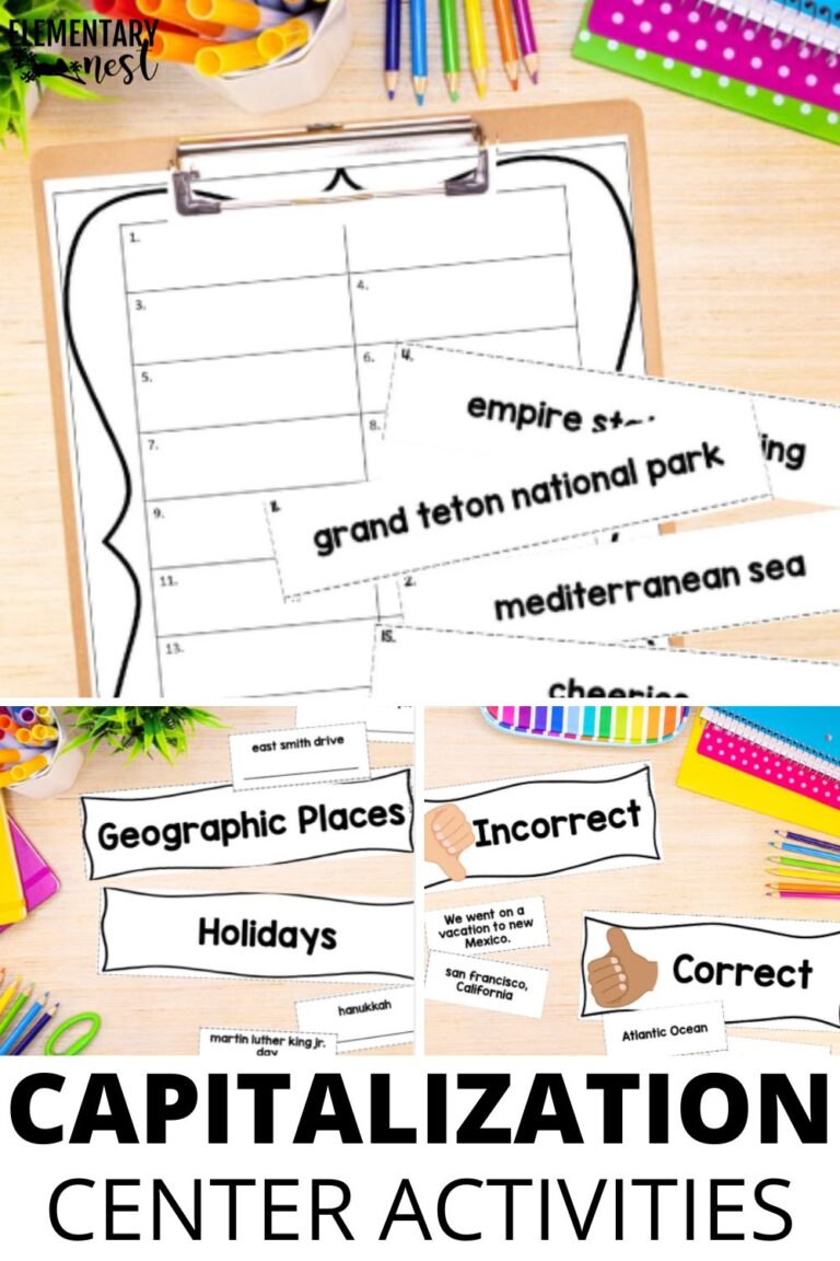 5 Fun Capitalization Activities To Add To Your Capitalization Practice ...