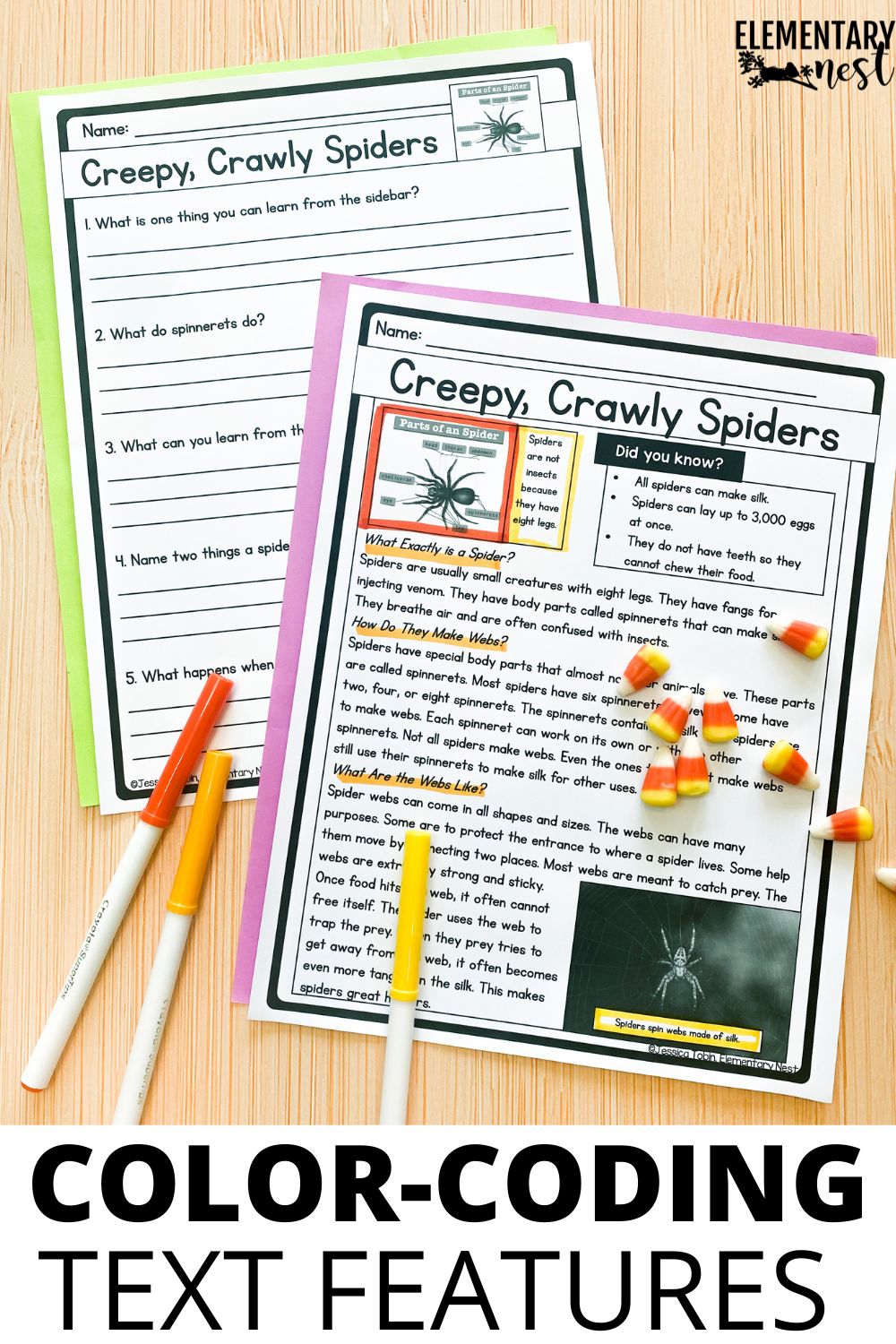Nonfiction Text Features Fall Reading Activities For Kids