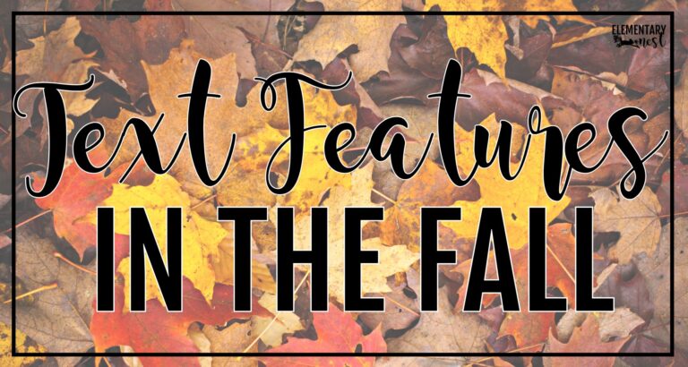 Nonfiction Text Features Fall Reading Activities For Kids
