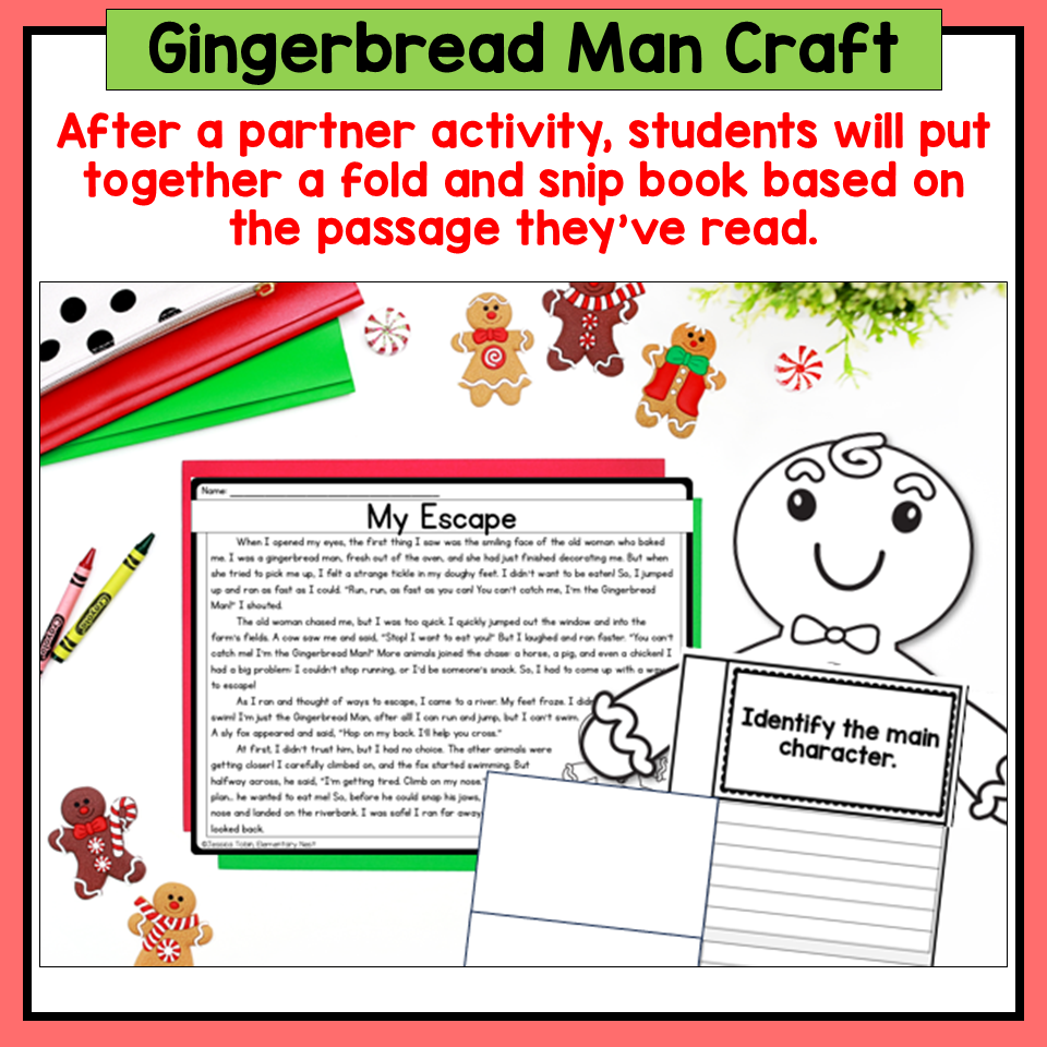 2nd Grade Gingerbread Man Story Elements Activities