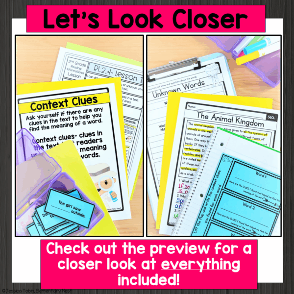 2nd Grade Context Clues And Unknown Words RI.2.4