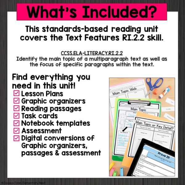 2nd Grade Main Topic And Key Details Worksheets Lessons RI.2.2