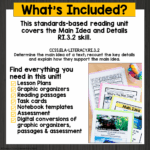 3rd Grade Main Idea And Supporting Details Worksheets Anchor Charts RI.3.2
