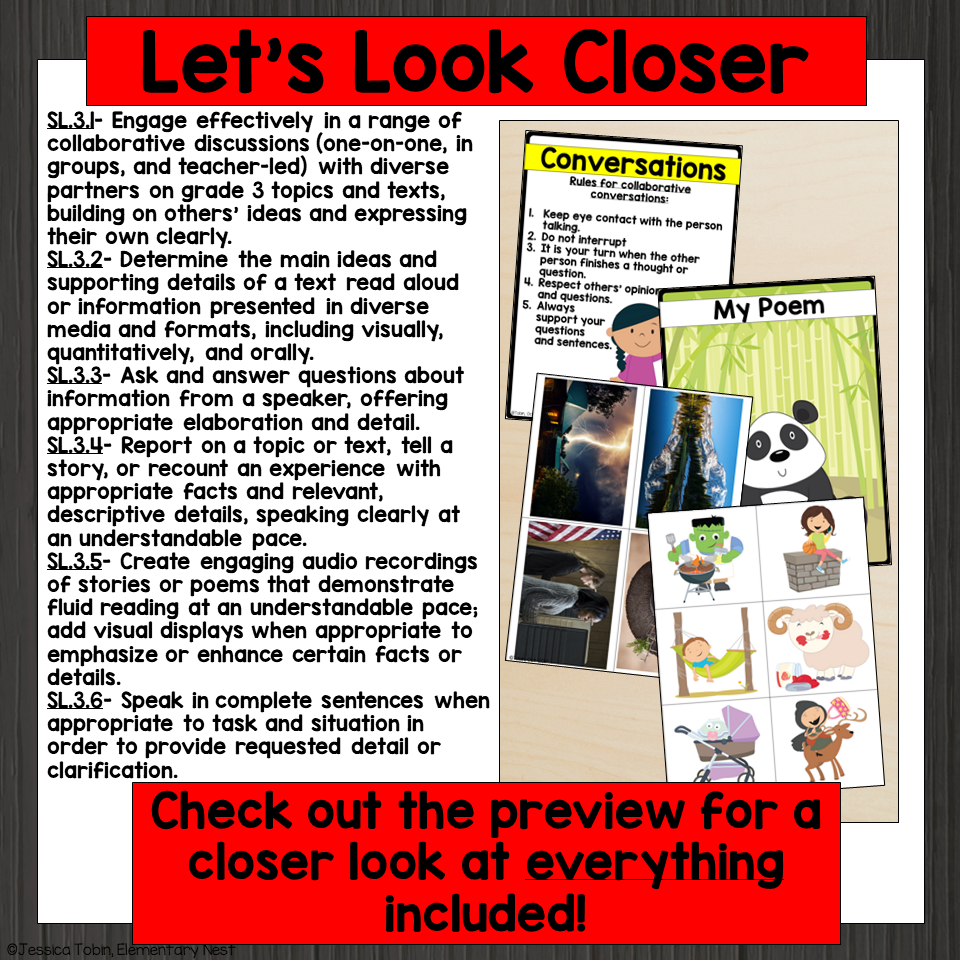 3rd Grade Speaking And Listening SL.3 Lessons And Activities