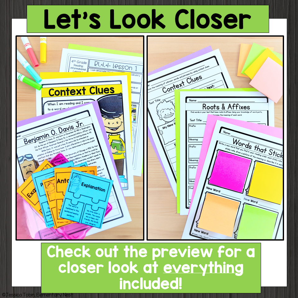 4th Grade Context Clues And Unknown Words RI.4.4