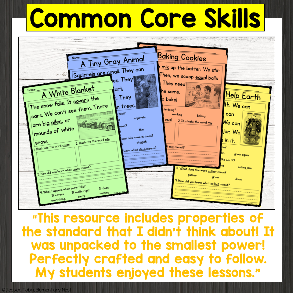 Kindergarten Context Clues And Unknown Words RI.K.4