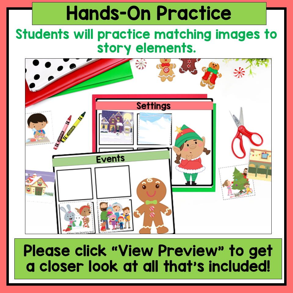 Kindergarten And 1st Grade Gingerbread Man Story Elements Activities