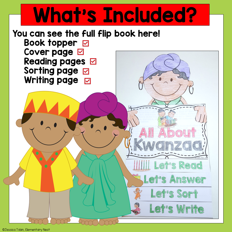 Kwanzaa Reading Flip Book Activities