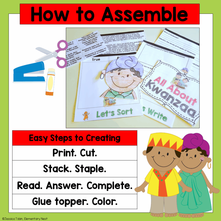 Kwanzaa Reading Flip Book Activities