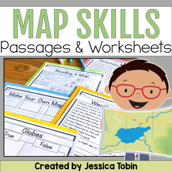 All About Maps Activities, Map Skills Worksheets, Reading Passages ...