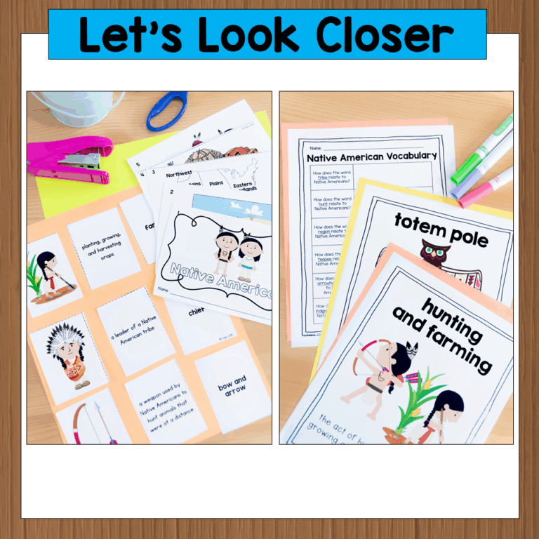 Native American Worksheets, Reading Passages, Graphic Organizers