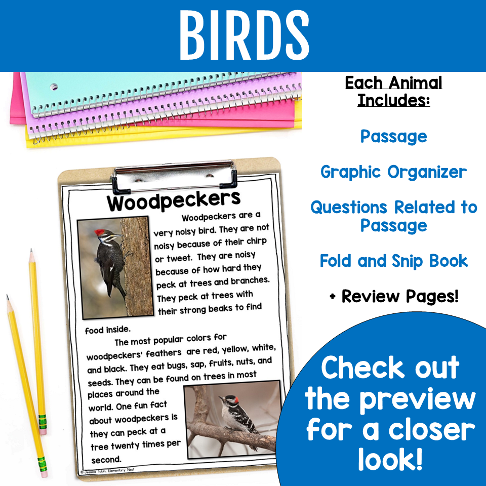 Birds Nonfiction Unit