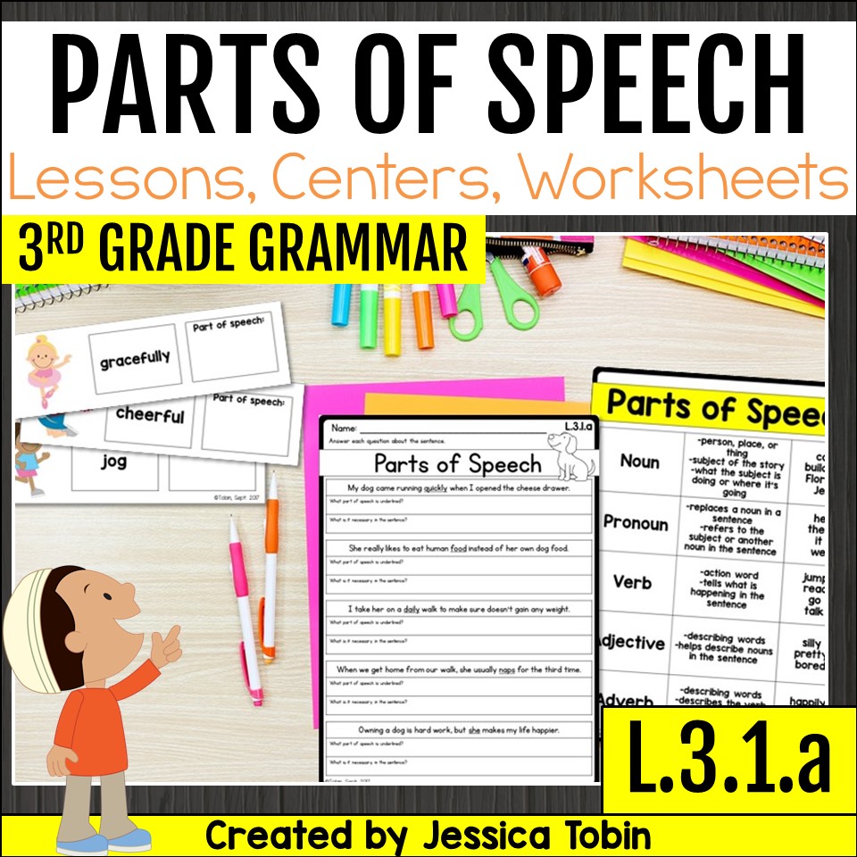 L.3.1.a 3rd Grade Parts Of Speech Worksheets, Lessons, Activities