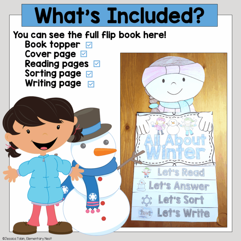 Winter Craftivity Reading Comprehension Flip Book