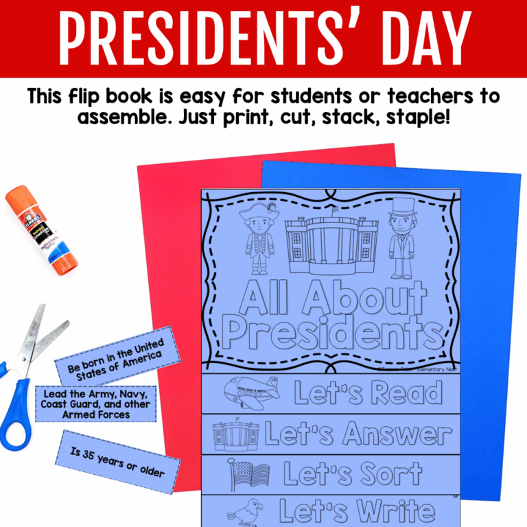 Presidents' Day Flip Book Activities