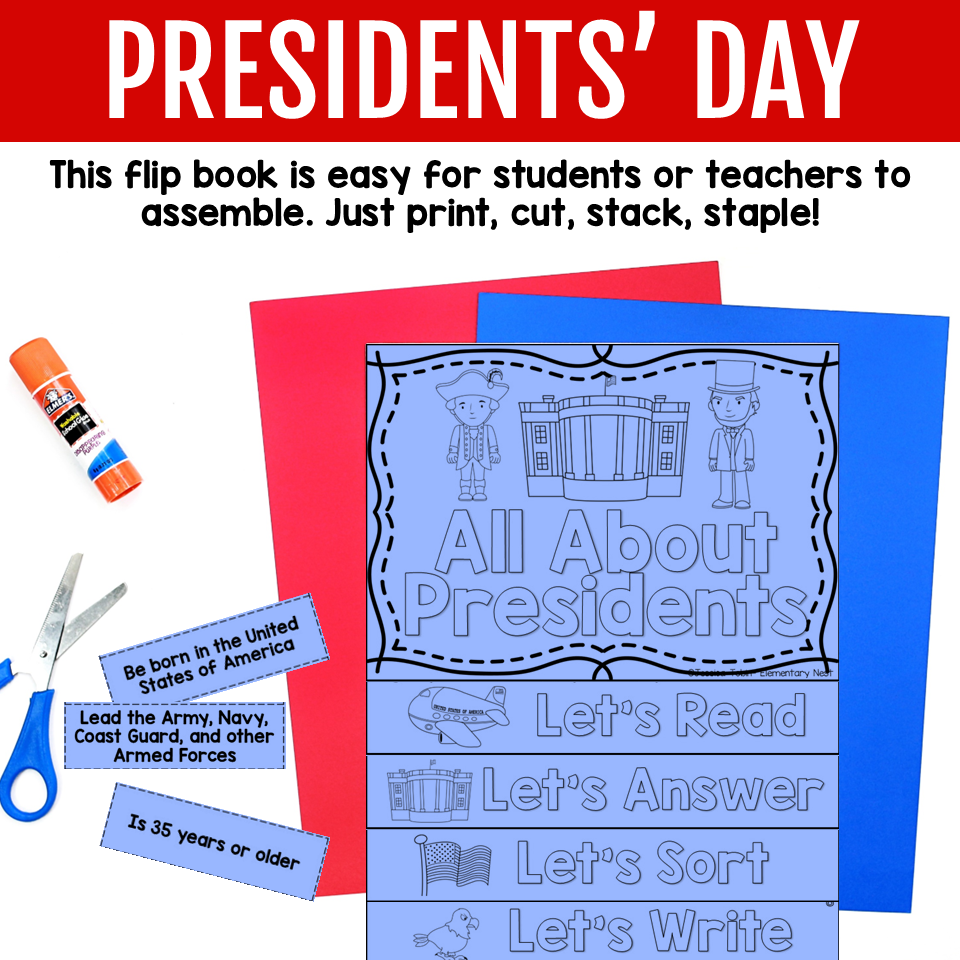 Presidents' Day Flip Book Activities